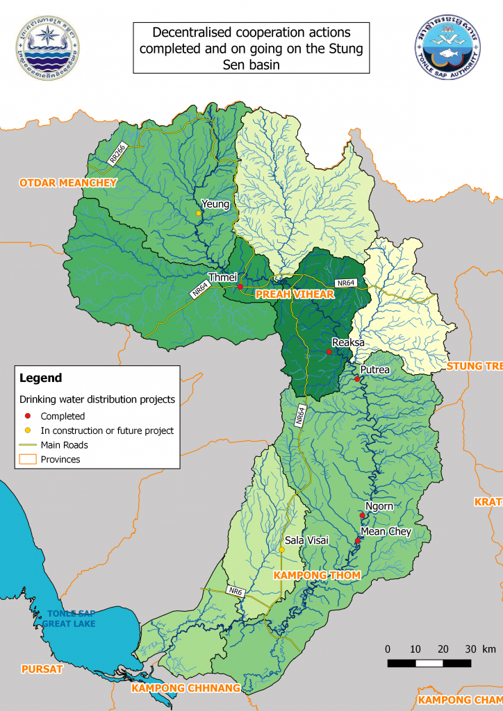 Map – Cooperation decentralised actions completed and on going on the ...